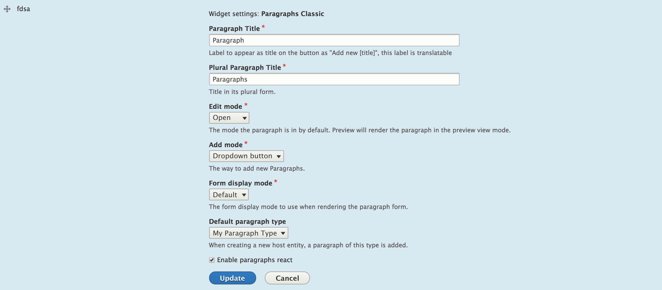 Paragraphs React | Drupal.org Paragraphs React | Drupal.org